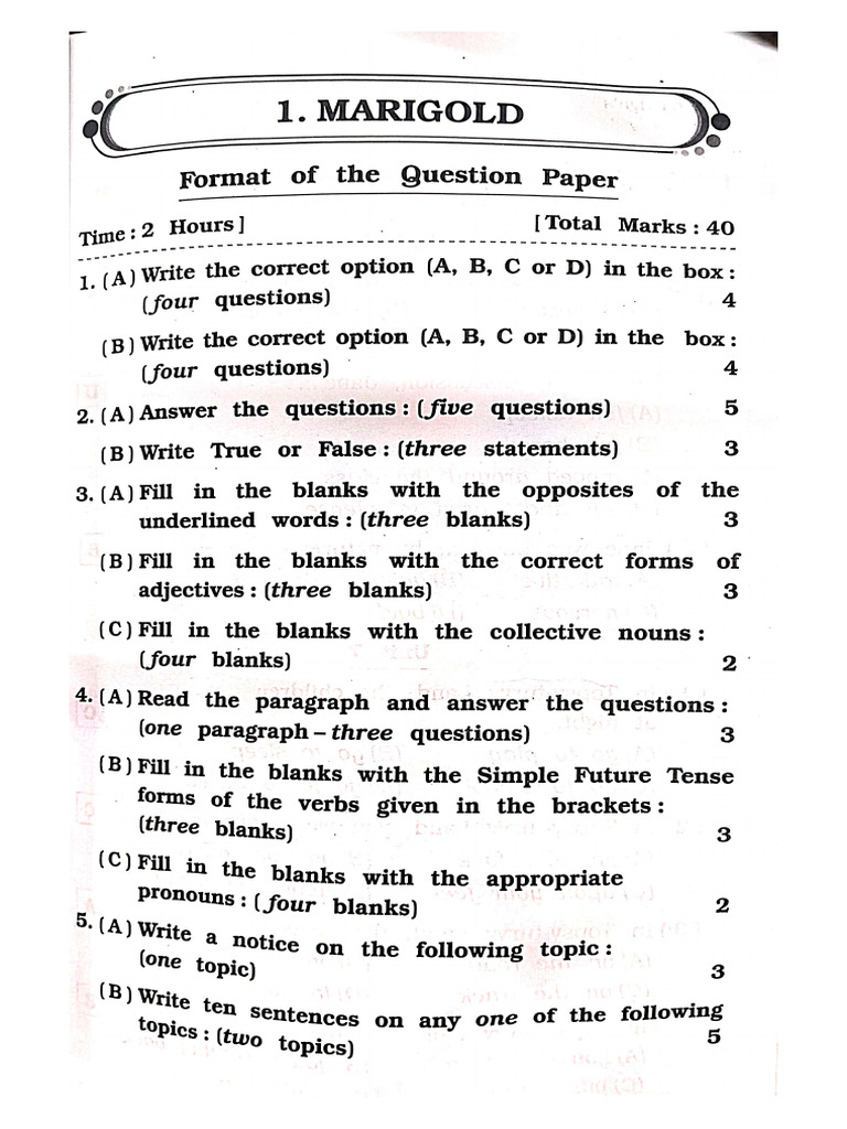 Std 5 Syallabus & Time Table | PDF