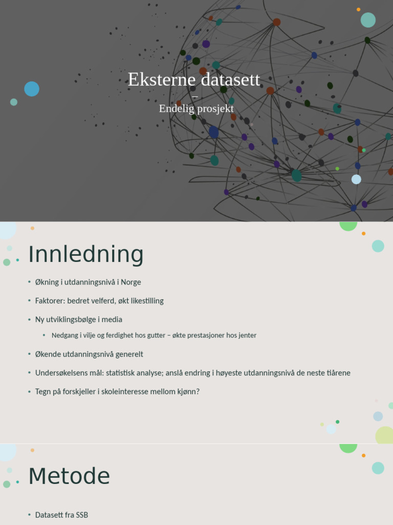 Eksterne Datasett – Endelig PPT | PDF