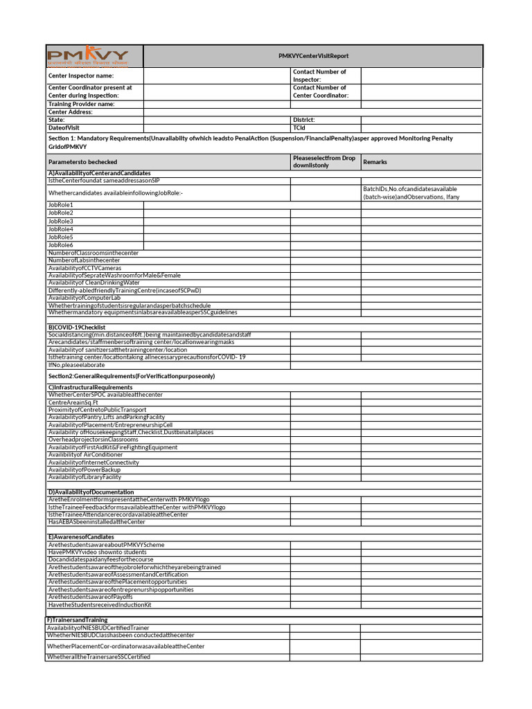 Inspection Format Pdf