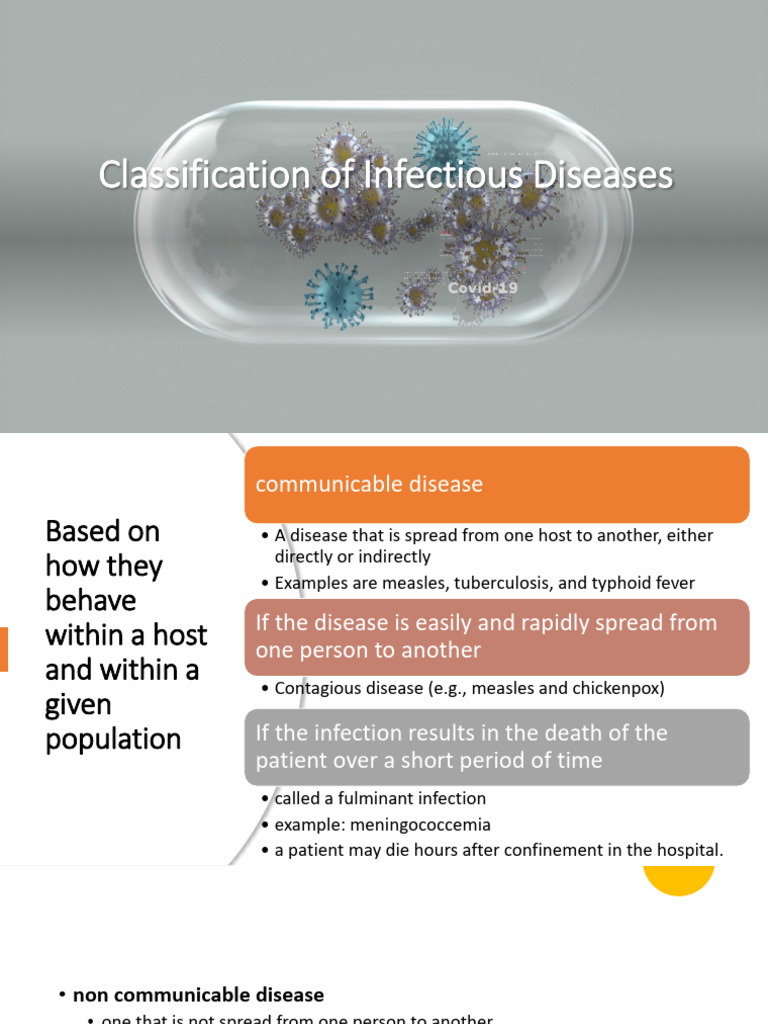 Infectious Diseases Classification Guide | PDF | Infection | Clinical ...