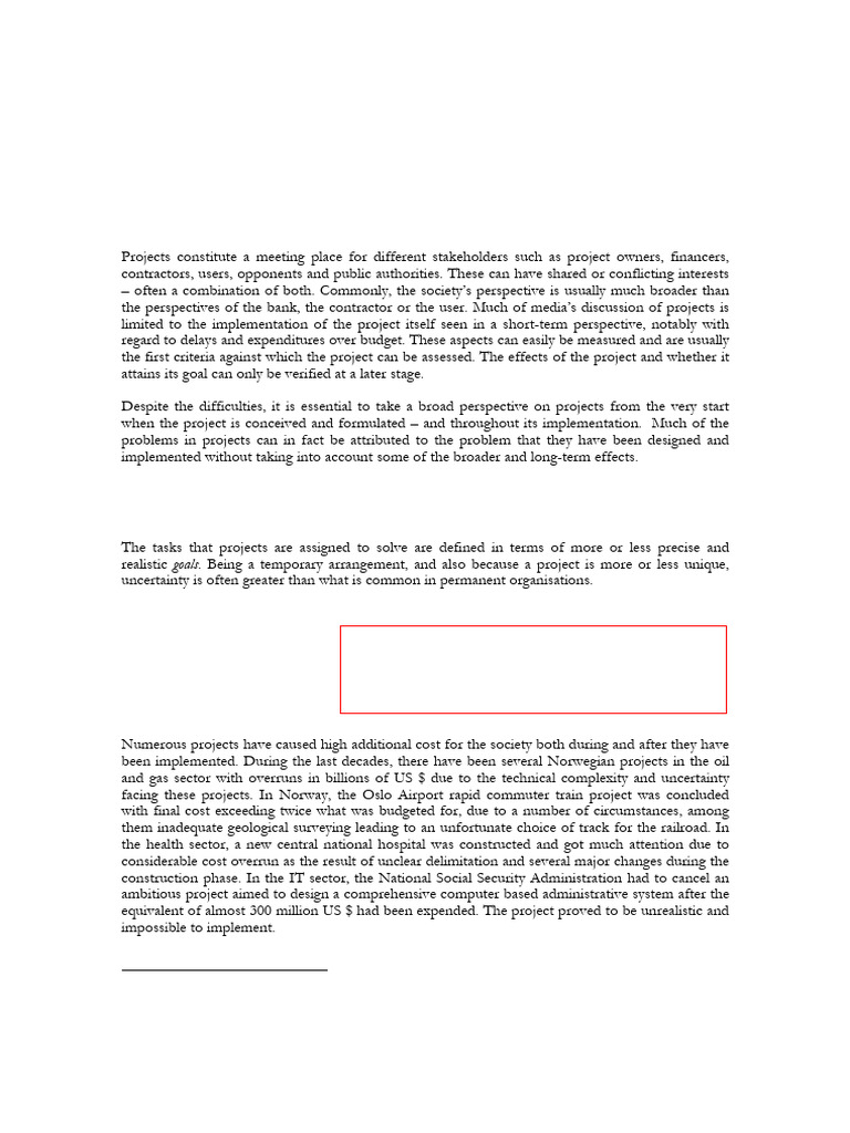 Front-End Management of Projects | PDF | Risk | Uncertainty