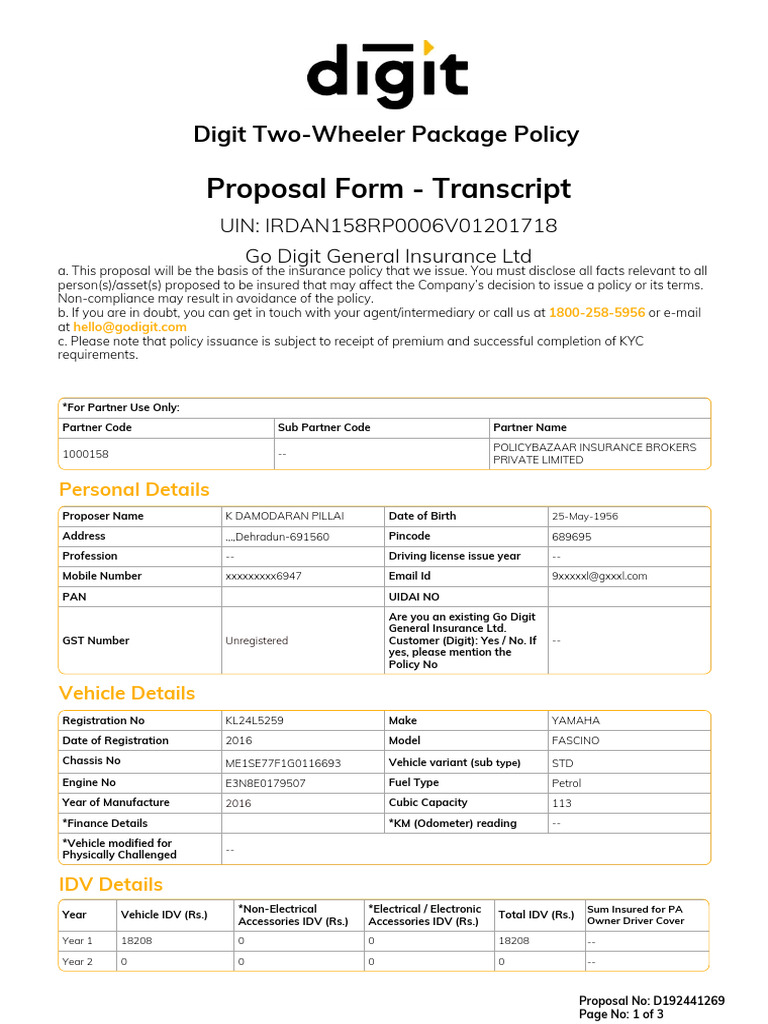 Proposal Form - Transcript - D192441269 - 601789117230 - PROPOSALSC ...