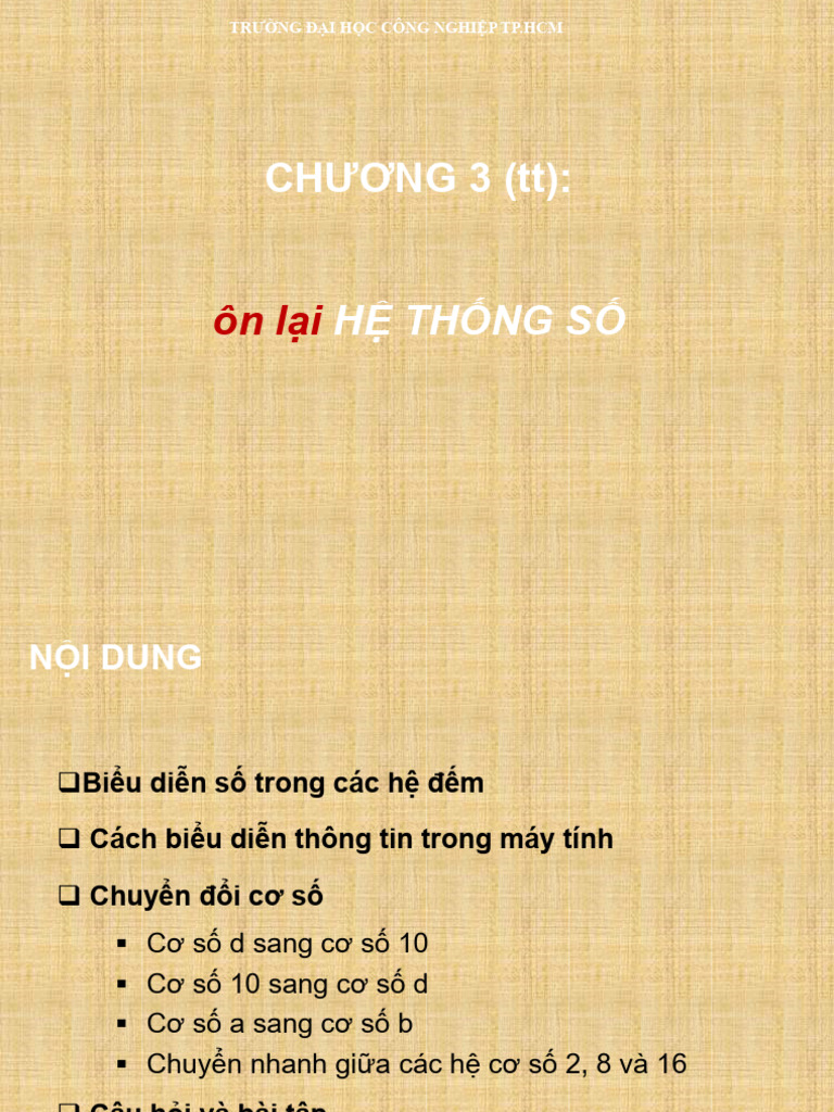 KTMT - Chương 3 Ôn L I Hts | PDF