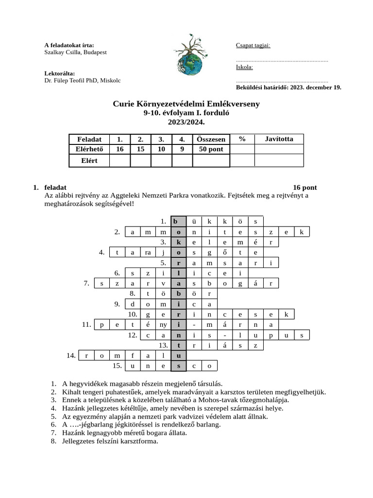 2023-24 - Kornyi - 9-10.oszt - I - Ford-1 1 | PDF