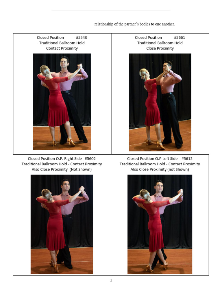 Dance Positions and Holds Vocabulary Guide | PDF | Ballroom Dance ...
