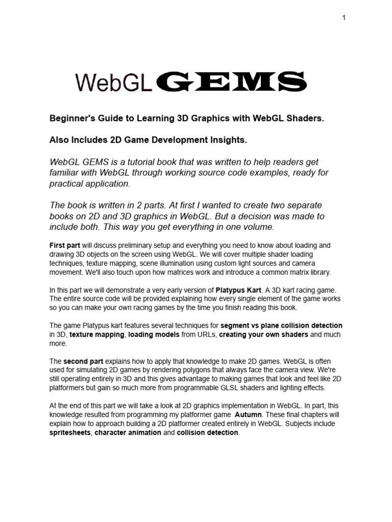 Webgl Gems v1 269 | PDF | Web Gl | Computer Graphics
