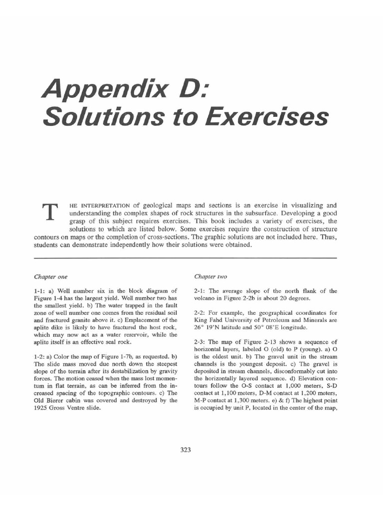 Structural Geology Map Interpretation AppD | PDF
