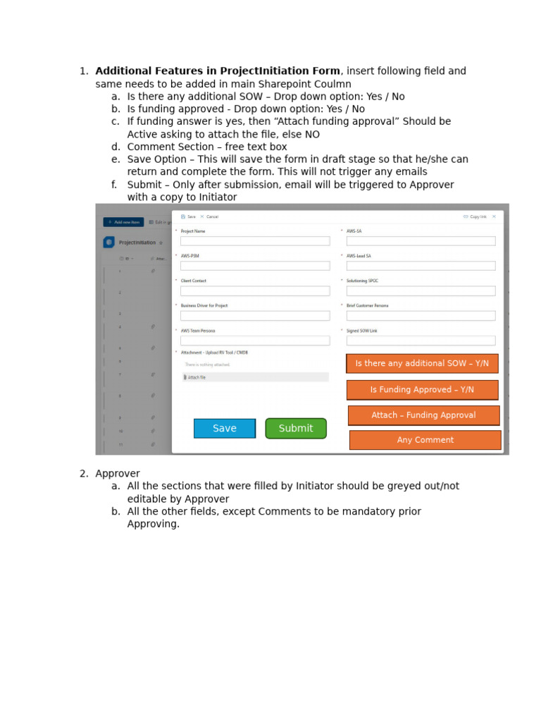 Additional Features in ProjectInitiation Form - 1 | PDF | Computing