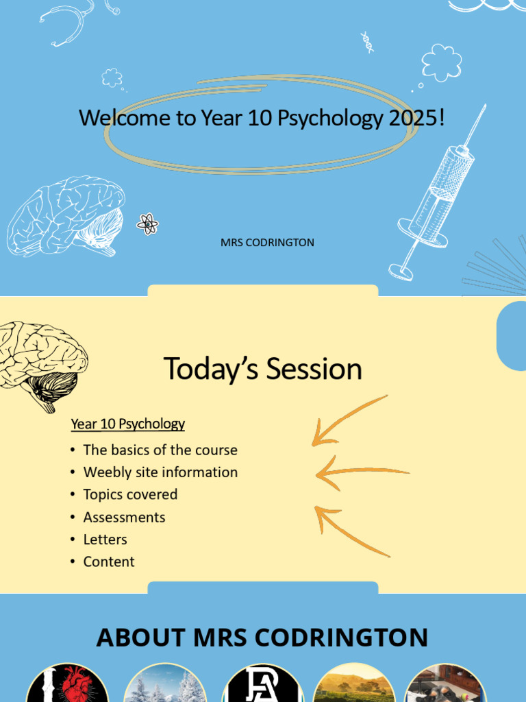 Year 10 Psychology Introductory Transition Lesson | PDF