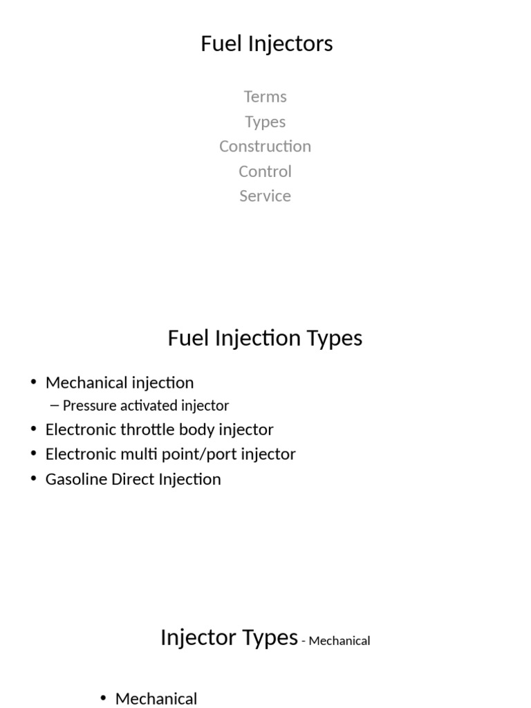 Fuel Injector Types and Functions Explained | PDF | Fuel Injection ...