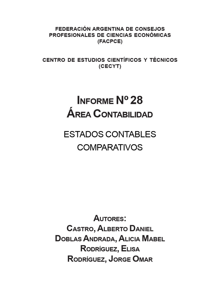 Area Contabilidad Informe 28 | PDF | Contabilidad | Estado de resultados