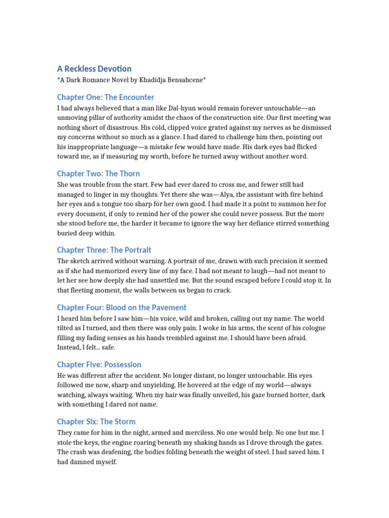 A Reckless Devotion Dark Romance | PDF