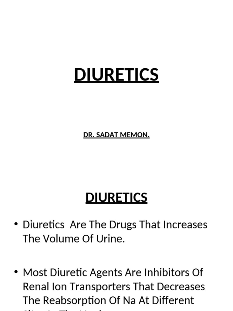 Comprehensive Guide to Diuretics | PDF | Medical Specialties