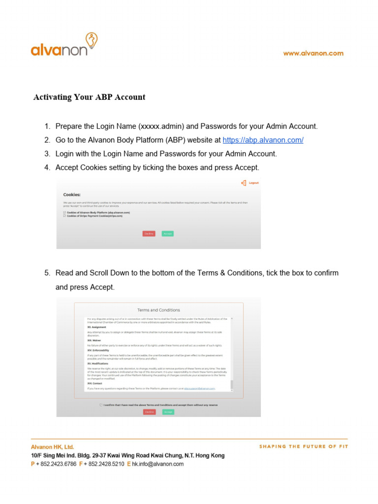 Activate Your Alvanon ABP Account | PDF