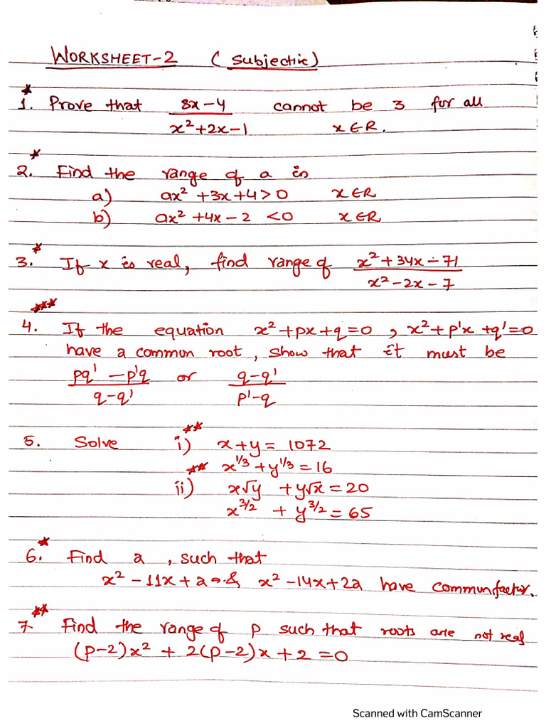 QE. Subjective Sheet (Day2) | PDF