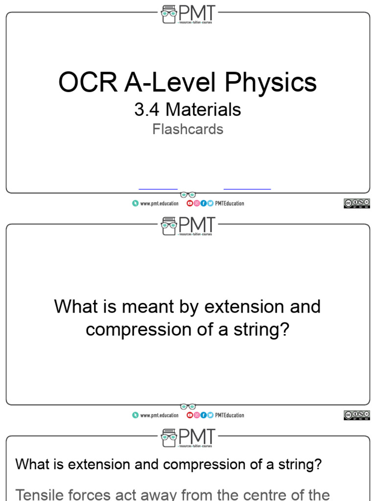 A-Level Physics: Materials Overview | PDF | Deformation (Engineering ...