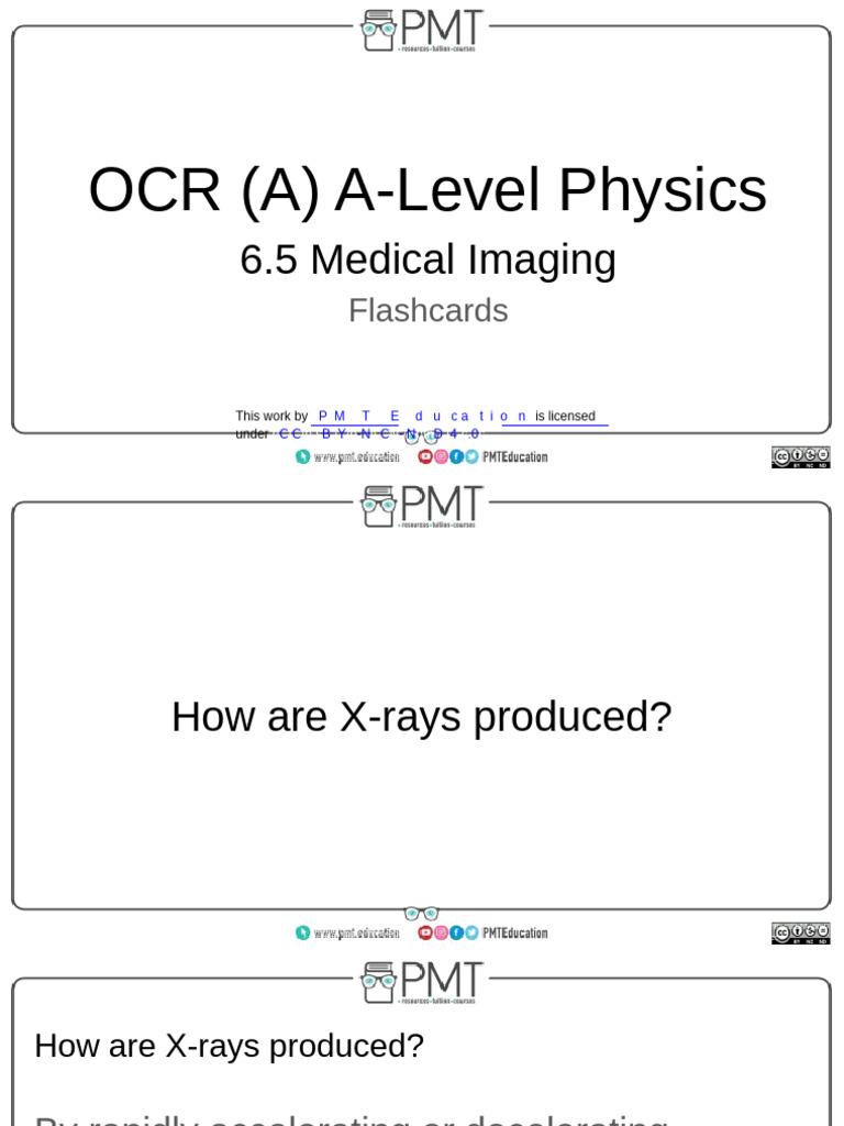 Medical Imaging in OCR A-Level Physics | PDF | Positron Emission ...