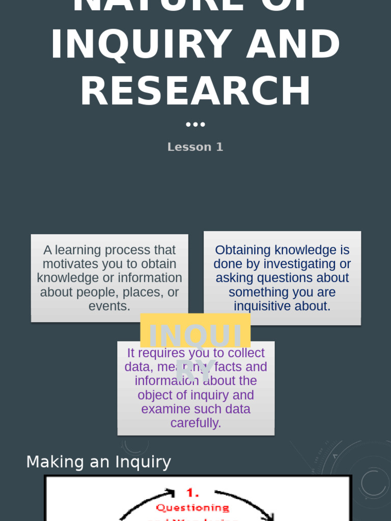 01 Nature of Inquiry and Research | PDF | Inquiry | Cognitive Science