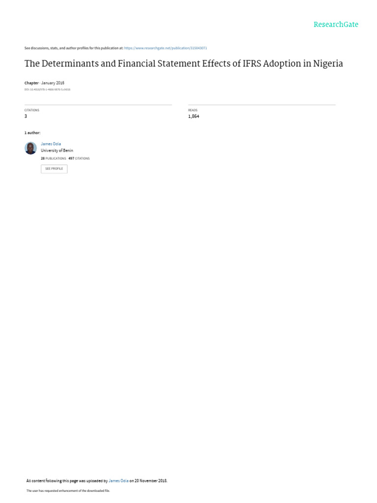 The Determinants and Financial Statement Effects of IFRS Adoption in ...