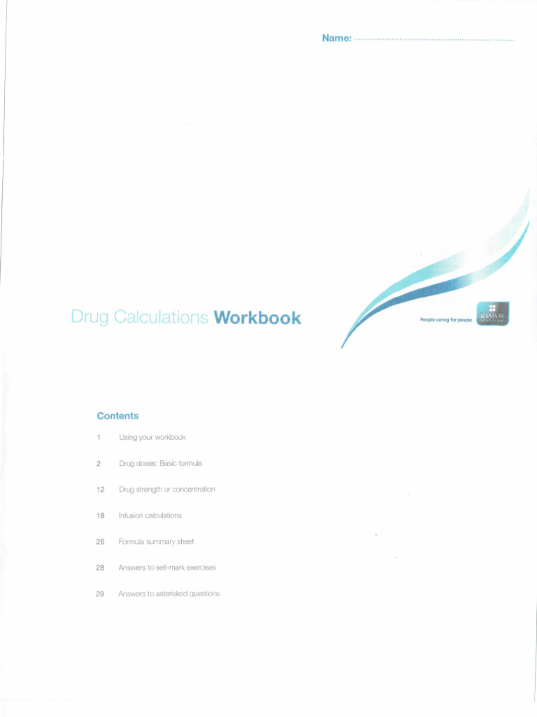 Pharmacology Workbook | PDF