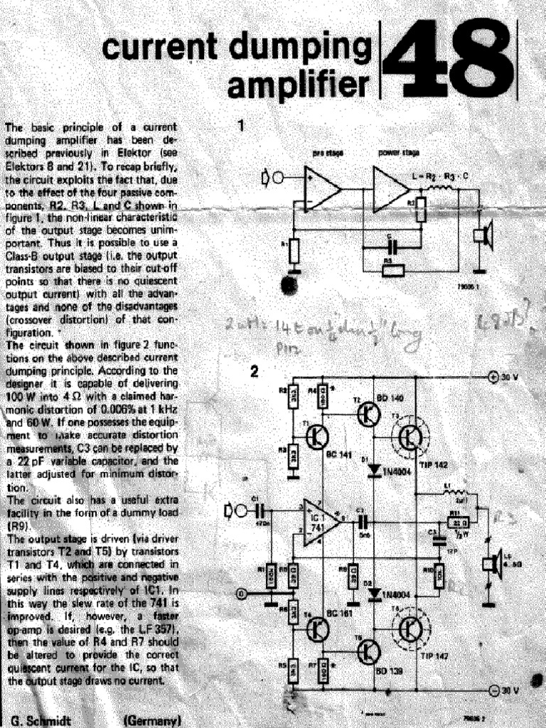 Current-Dumping-Amplifier Gschmidt Elektor | PDF