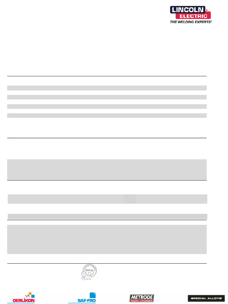 Lincoln E8018-G H4R Inspection Certificate - 3.1 | PDF | Chemical ...