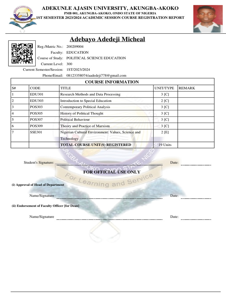 Adebayo Adedeji Micheal | PDF | Liberal Arts Education | Science