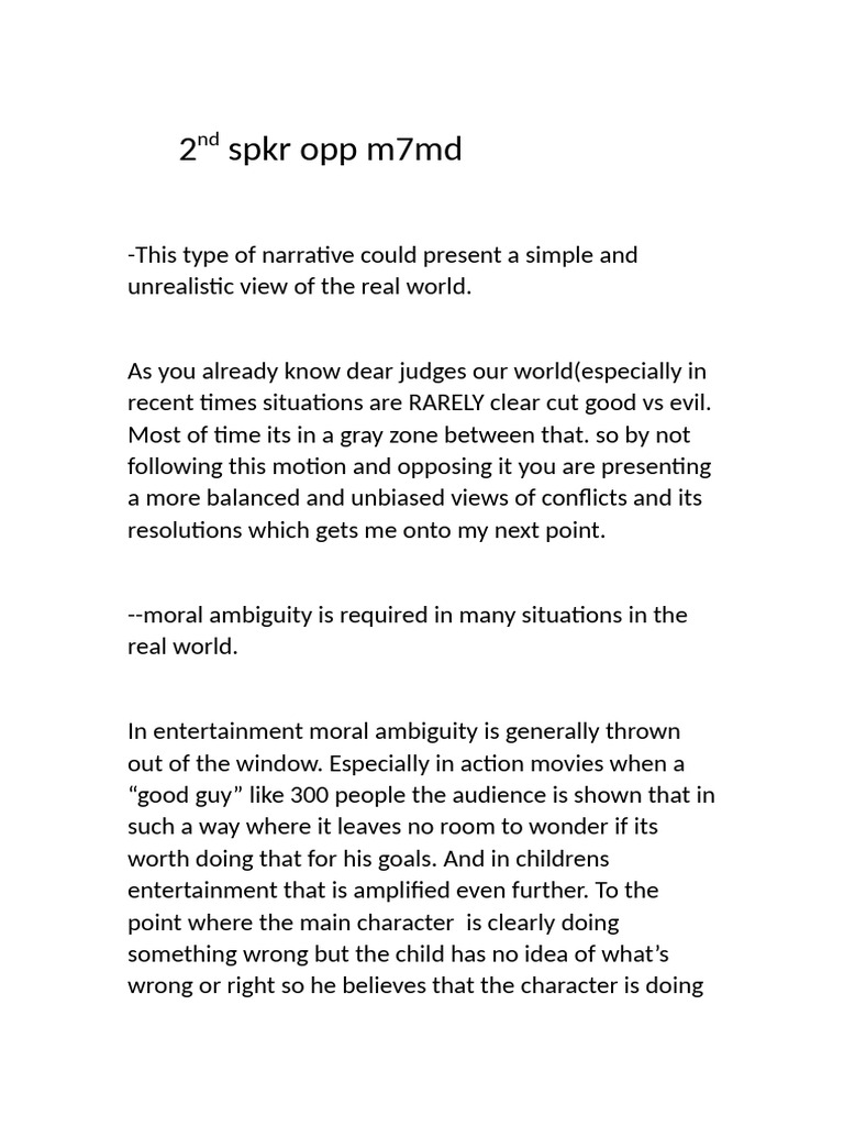 The Impact of Moral Ambiguity in Media | PDF