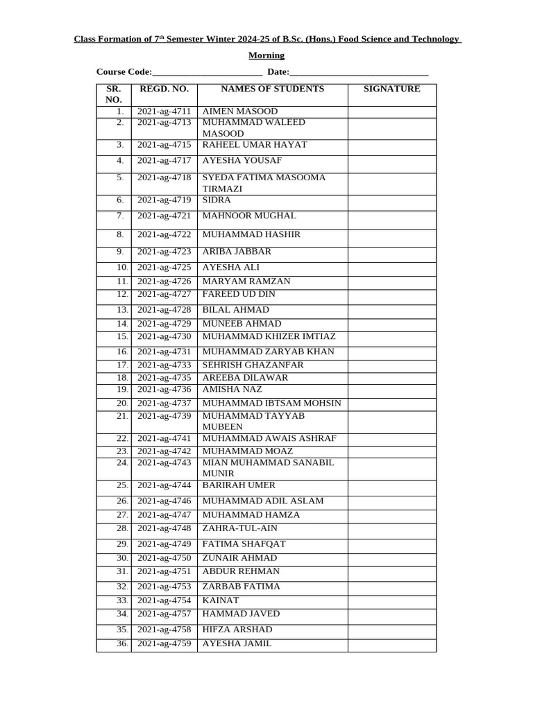 Class Formation FST 7th (M) | PDF