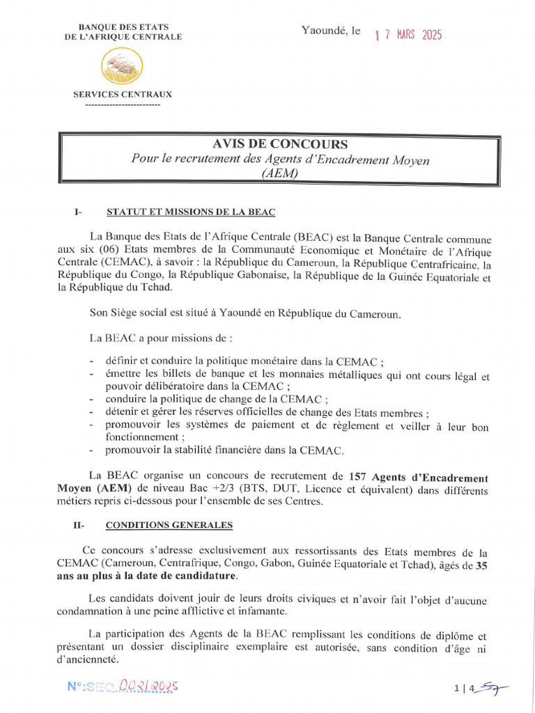 Avis de Concours | PDF