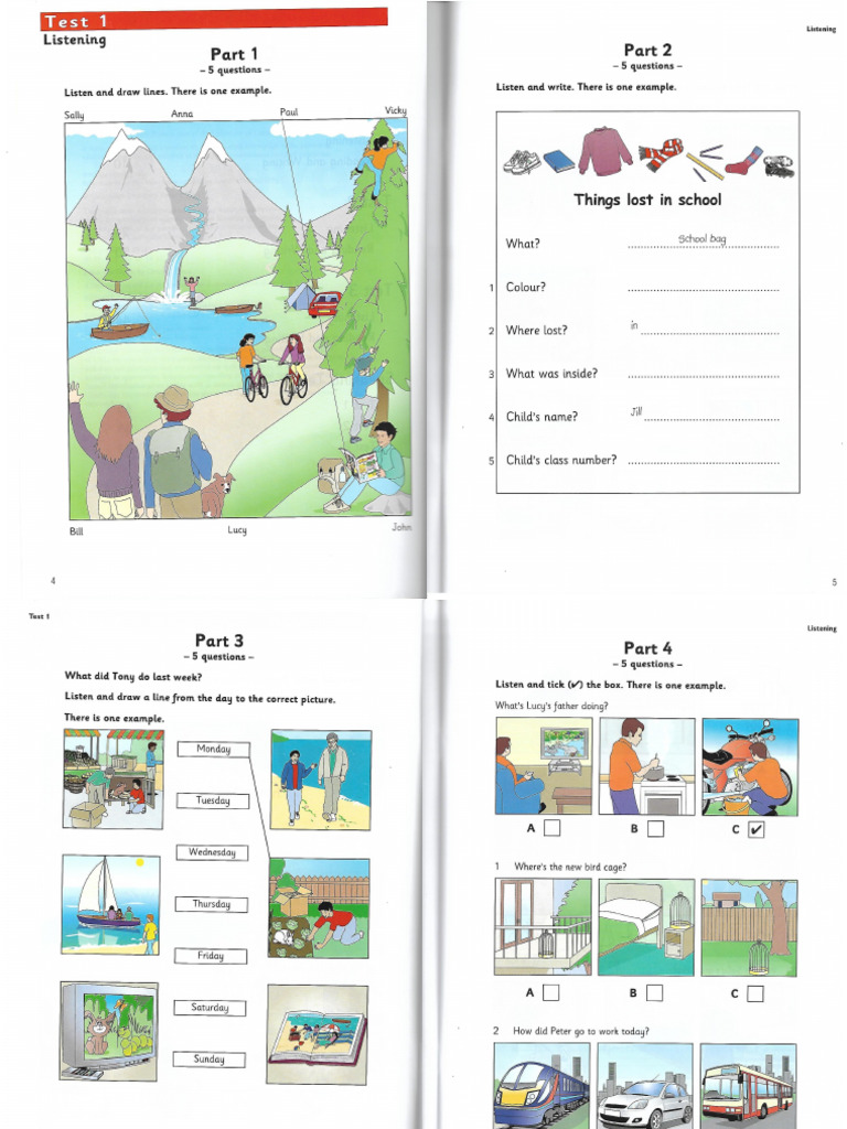 Test Cambridge Movers | PDF