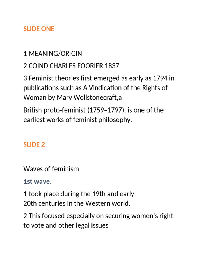 Overview of Feminist Waves and Origins | PDF