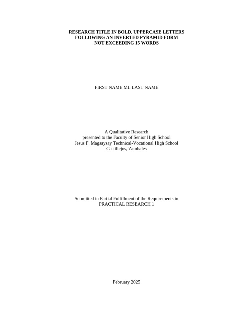 COVER-PAGE-PR1 | PDF | Methodology | Science