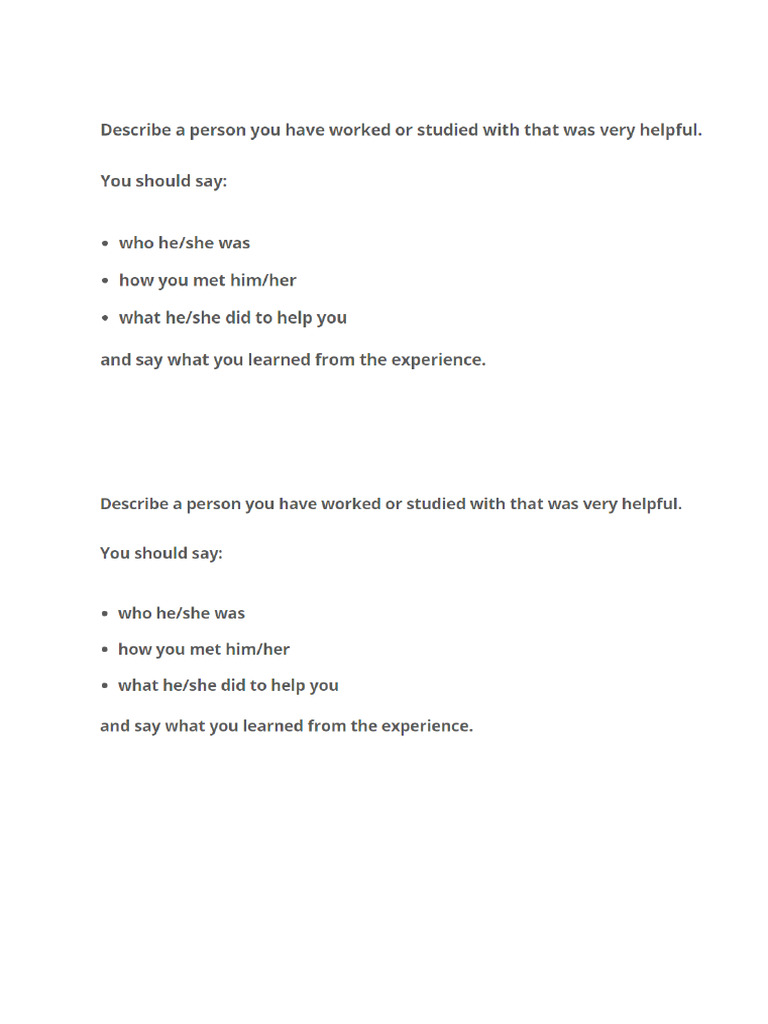 Describe A Teacher You Can Remember From Your Schooldays | PDF