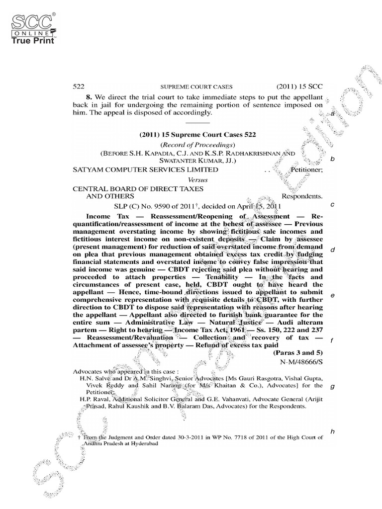 Satyam Computer Services Ltd. Central Government | PDF