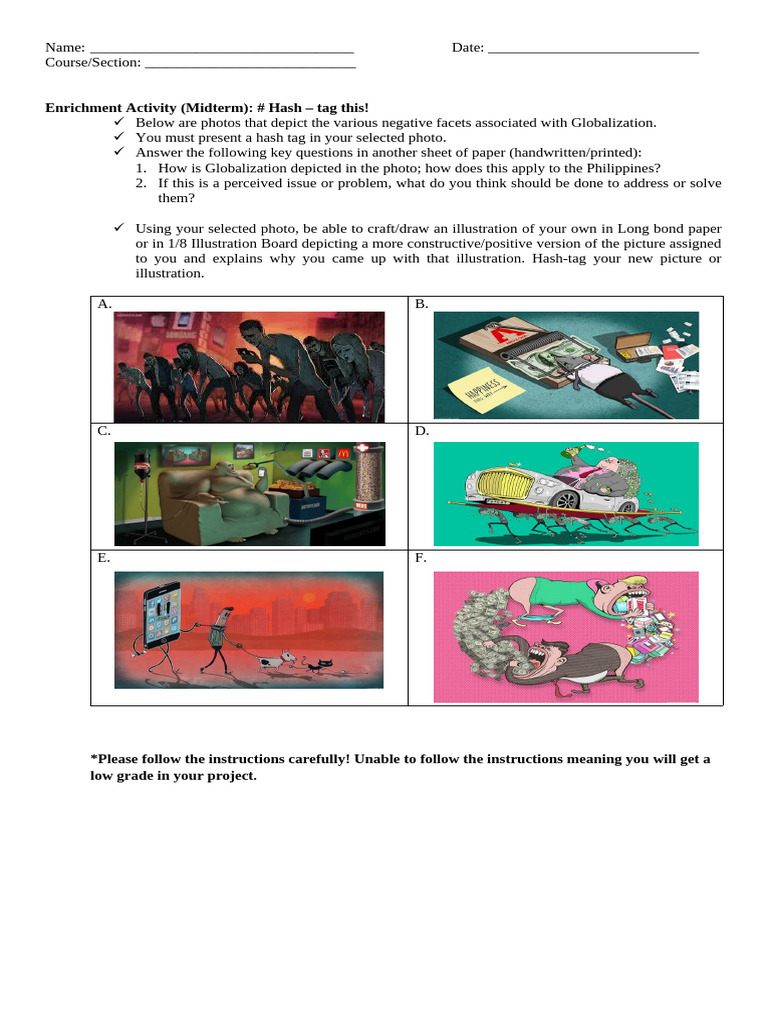 Globalization Photo Project Guidelines | PDF