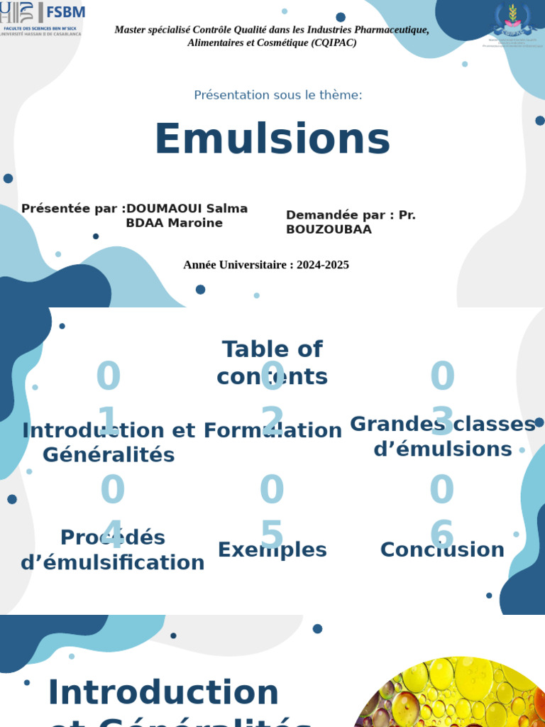 Comprendre les Émulsions et leur Formulation | PDF | Émulsion | Tensioactif