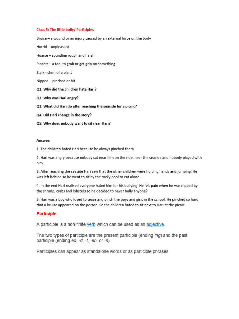 English Paper Class 5 | PDF