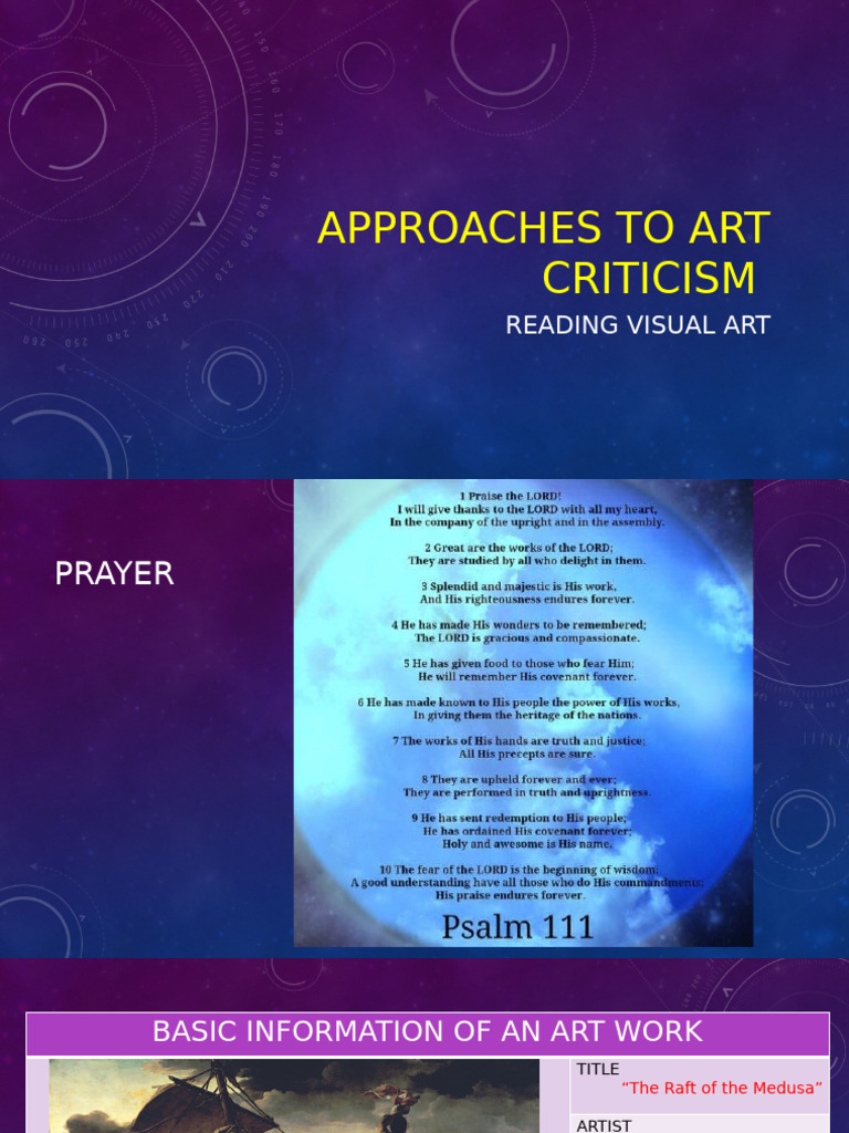 RVA - Approaches To Art Criticism | PDF | Paintings | Liberal Arts ...