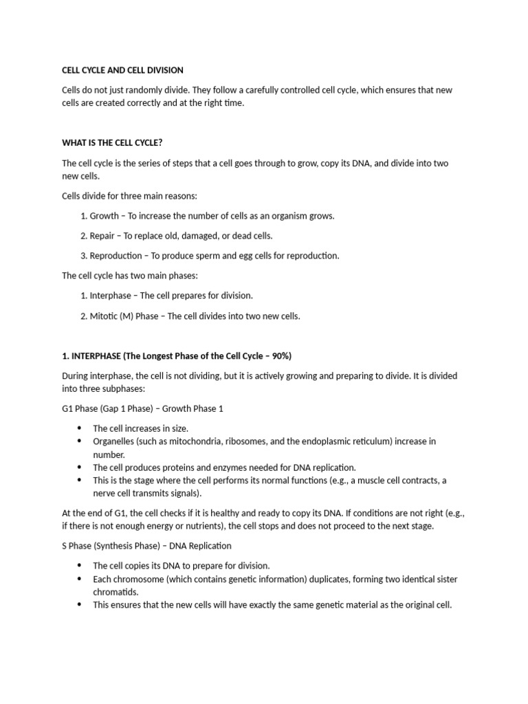 Understanding Cell Cycle and Division | PDF | Mitosis | Meiosis