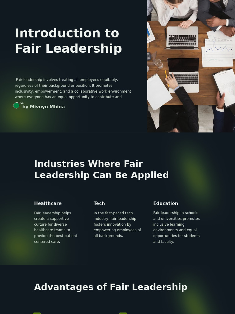 Fair Leadership: Principles and Benefits | PDF | Leadership | Empowerment