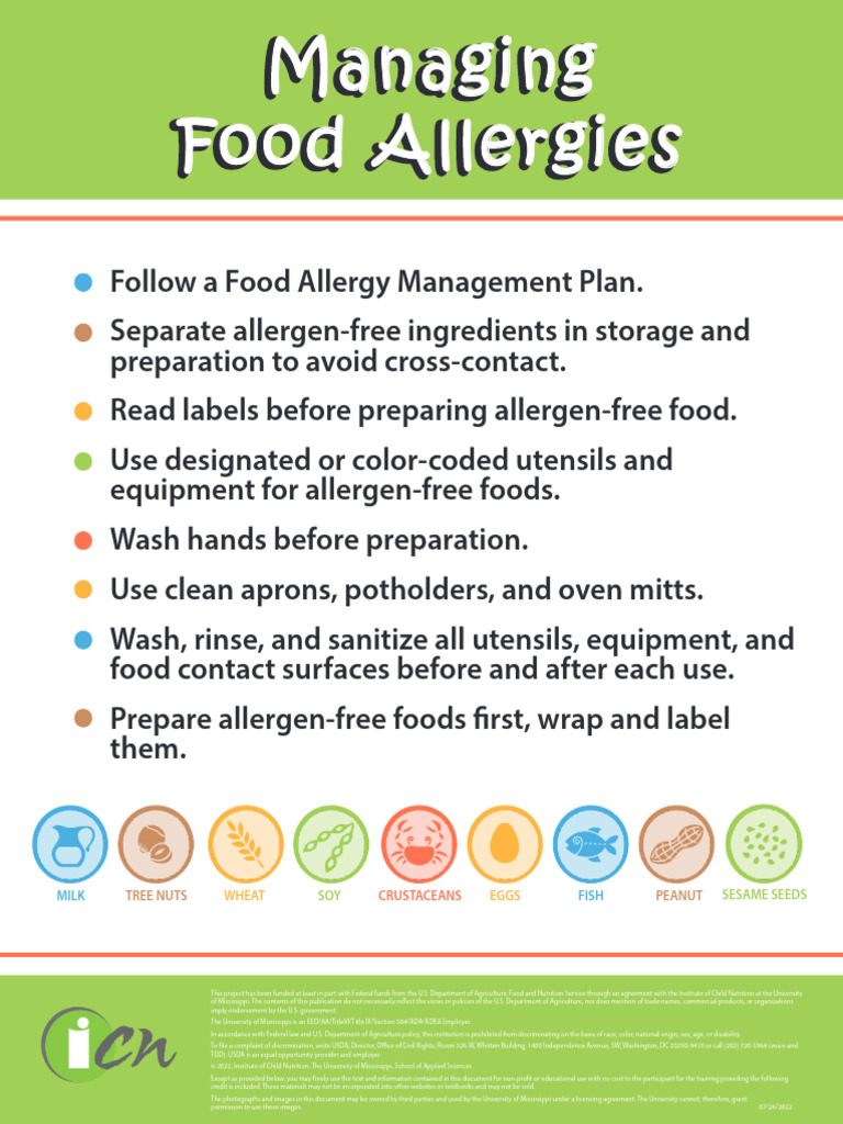 Food Allergy English Managing Food Allergies | PDF | Food Allergy ...