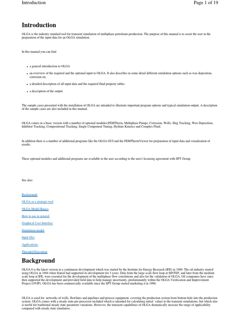 Introduction To OLGA | PDF | Parallel Computing | Fluid Dynamics