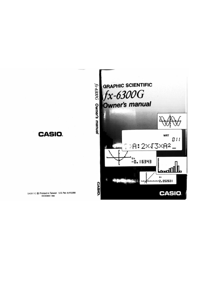 Casio FX 6300g Users Manual 119427 | PDF
