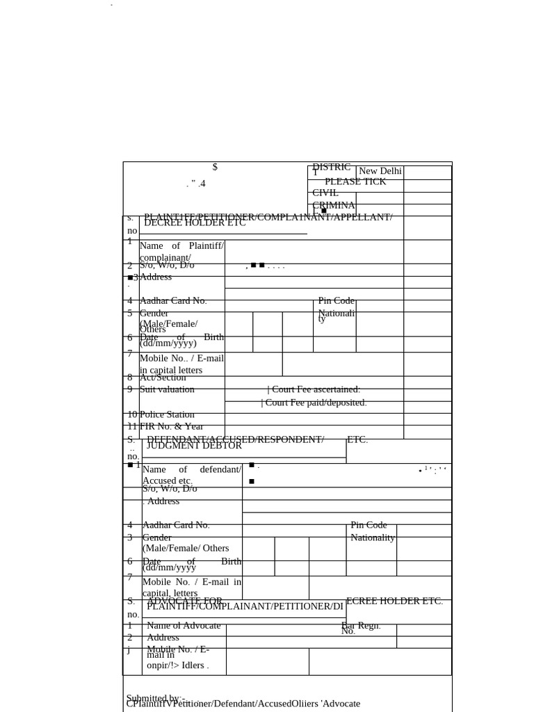 Case Information Format | PDF