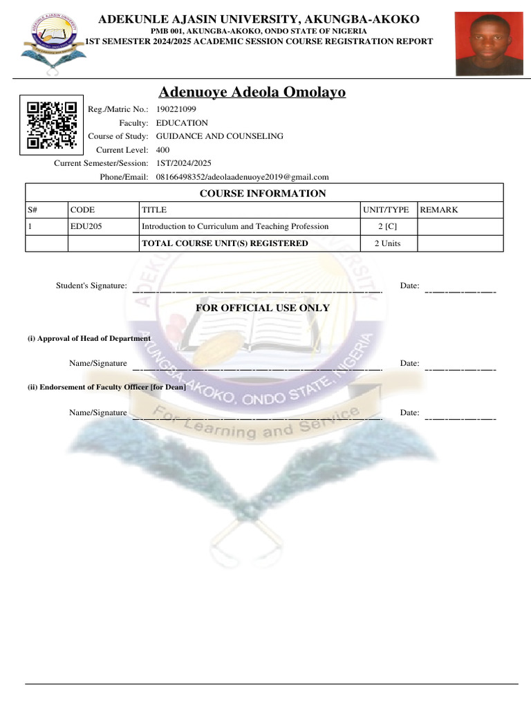 Adenuoye Adeola Omolayo | PDF