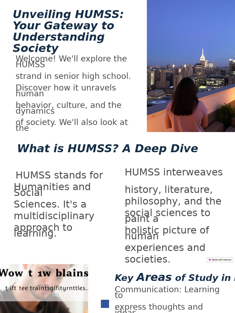 Unveiling HUMSS Your Gateway To Understanding Society | PDF | Social ...