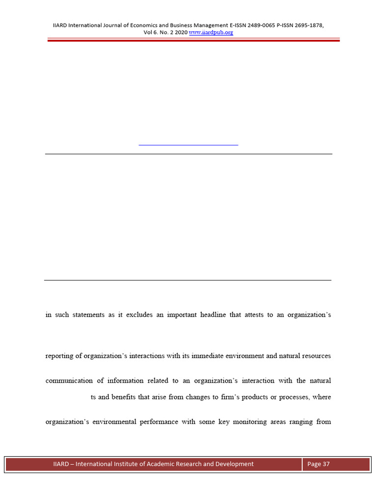 Environmental Costs and Oil Firm Earnings | PDF | International ...