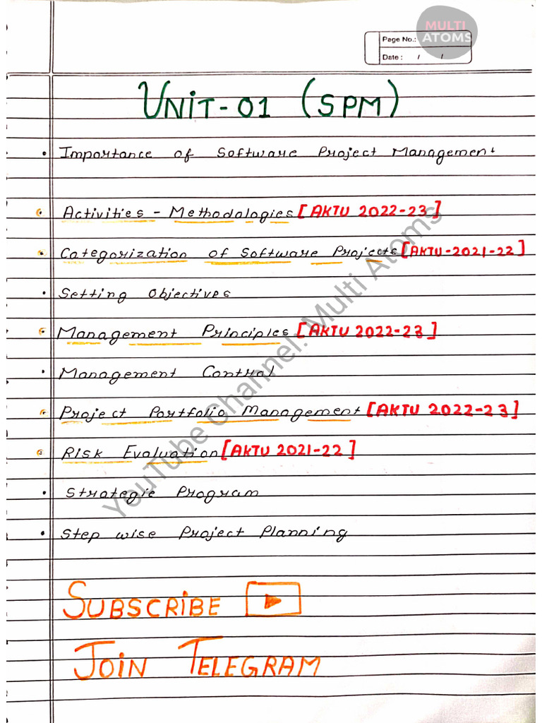 SPM Unit 1 Multi Atoms Notes | PDF