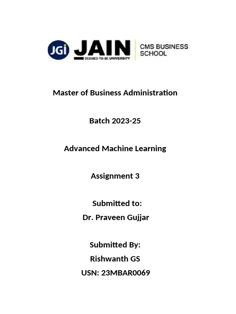 Advance Machine Learning 3 | PDF | Artificial Intelligence ...